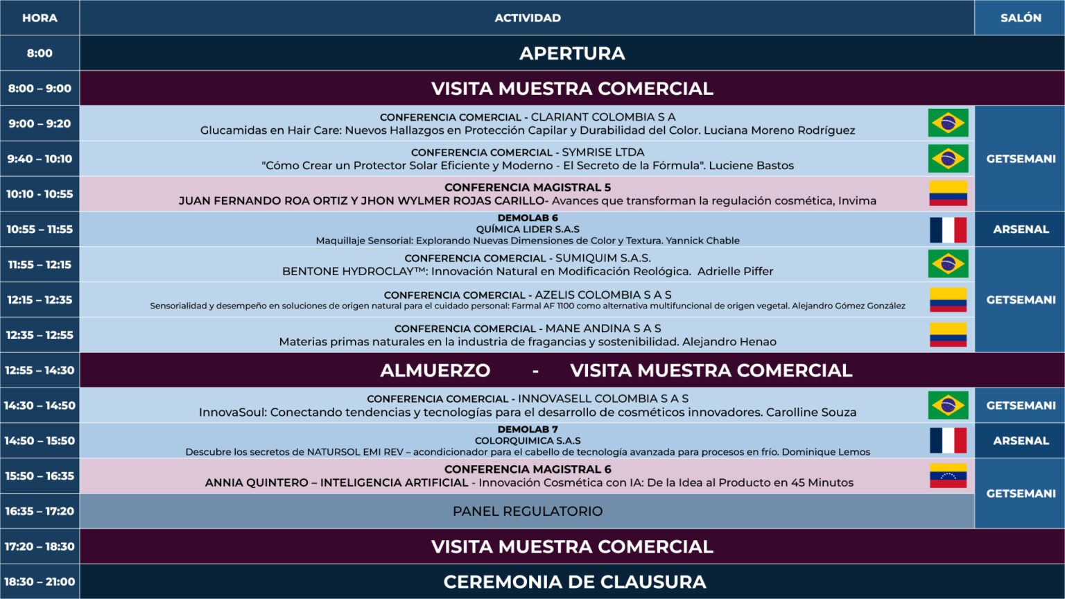 PROGRAMA ACADÉMICO – COLAMIQC Lima 2027